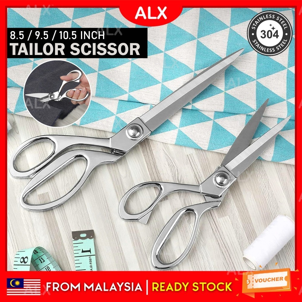 ALX Professional Tailor Scissor 8.5/9/5/10.5 Inch Stainless Steel ...