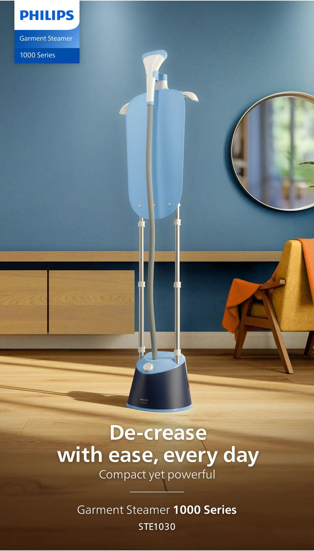 Philips Upright Stand Steamer Garment Steamer STE1010/70 STE1030/20 ...