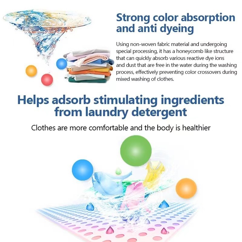24pcs Anti-Dye Laundry Sheets | 24pcs Kertas Anti Luntur Warna - Absorb ...