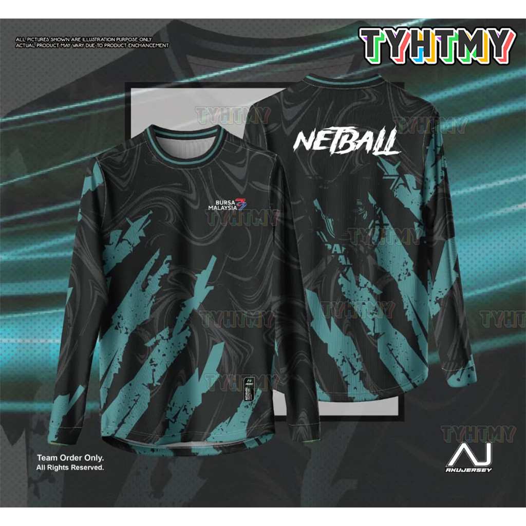 【Ready Stock】2025 New Design NETBALL Jersey Custom Name baju lelaki ...