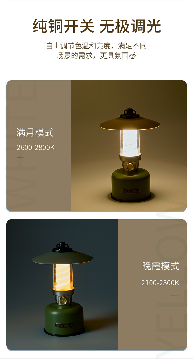 Lampu perkhemahan 3Pro sinar sunrey Lampu luar lampu Mengecas Lampu ...