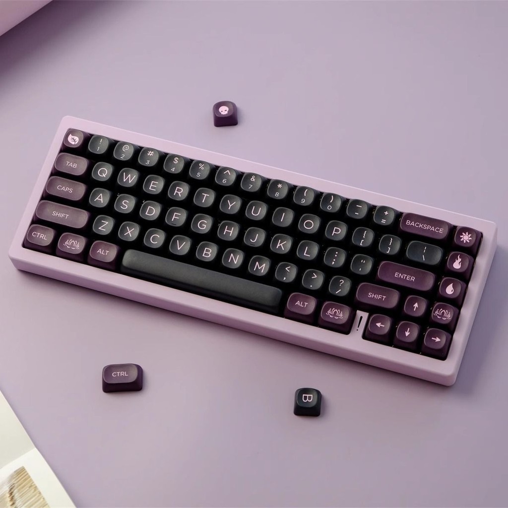 Black Lotus Keycaps MOA Profile DYE-SUB PBT Material Purple Theme ...
