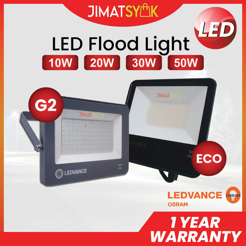 OSRAM LEDVANCE LED Floodlight Outdoor Spotlight 10W 20W 30W 50W 100W Outdoor Flood Light LED Eco ...