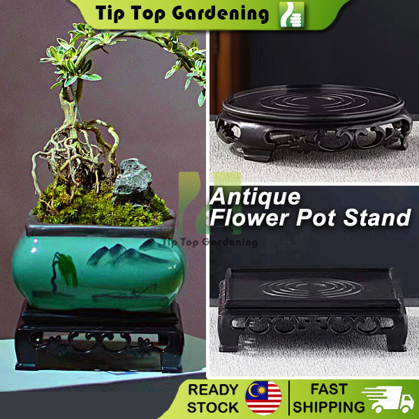 Rak Pasu Antik Lapik Tapak Pasu Bunga Kaki Pasu Antique Flower Pot ...