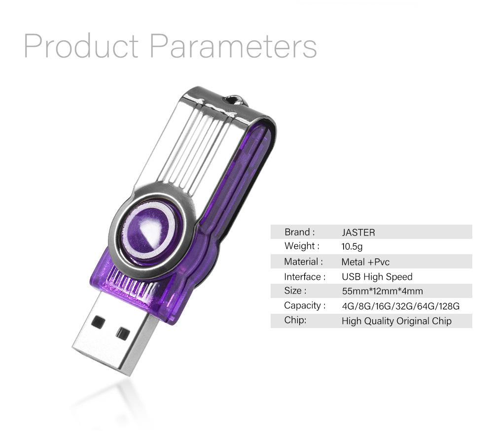 JASTER Rotatable U Disk Usb 128MB 4GB High Speed Wholesale USB Flash ...