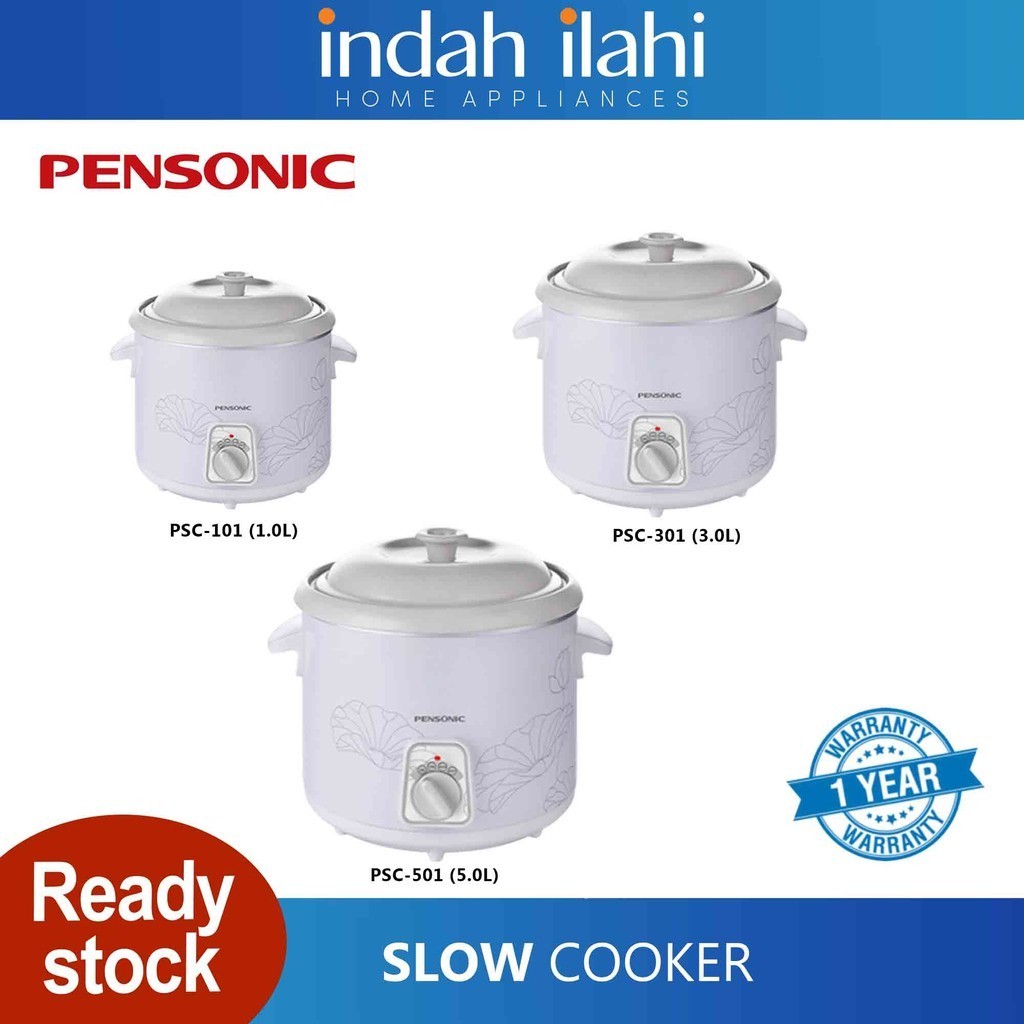 Pensonic Slow Cooker PSC-101 (1L) PSC-301 (3L) PSC-501 (5L) | Shopee Malaysia