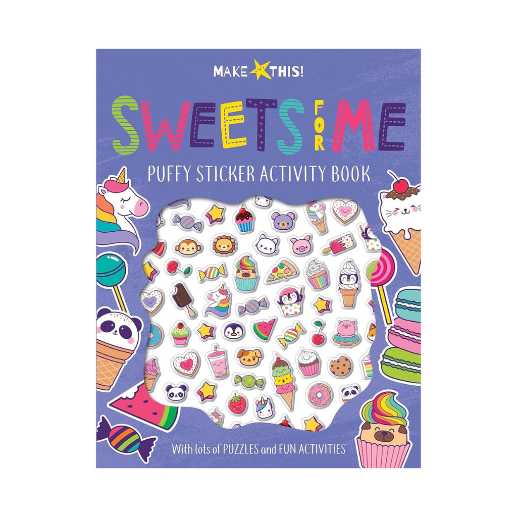 Sweets For Me Puffy Stickers Activity Book with Word Search Mazes & Fun ...