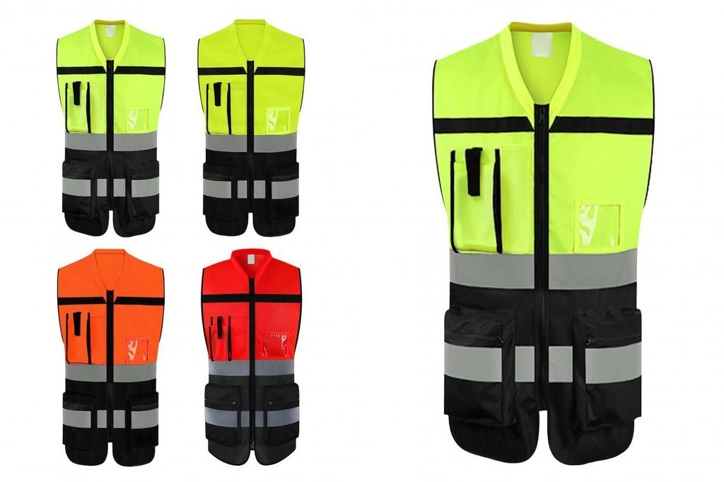 ST| Id Pocket Reflective Vest Pockets Reflective Vest High-visibility ...
