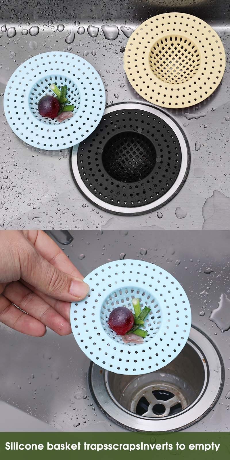 10PCS Kitchen Sink Drain Mesh Cover - Bathtub Hair Stopper - Disposable ...