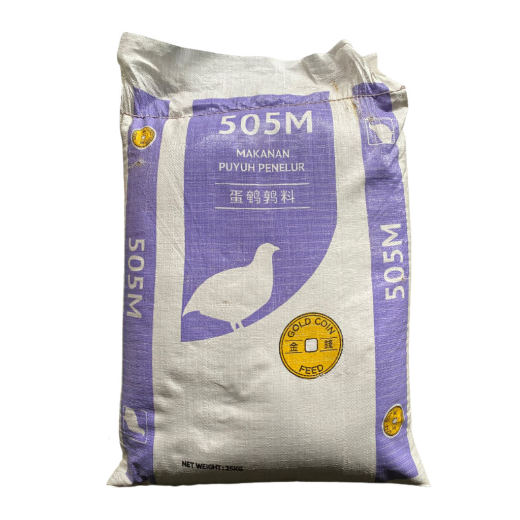 [25KG] [505M] Dedak Puyuh Telur Premium Gold Coin Makanan Puyuh Telur ...