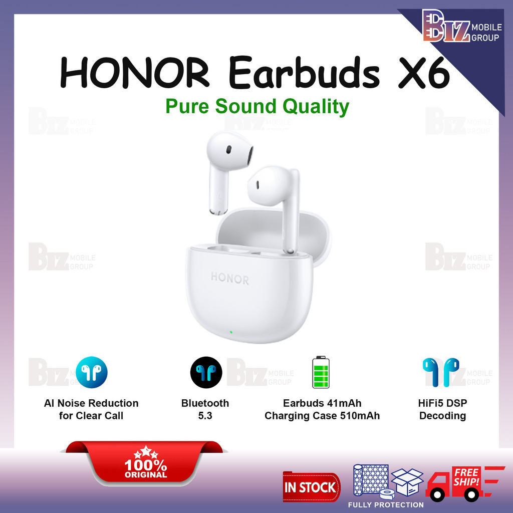 HONOR Earbuds X6 Wireless Earbuds | Original New Set | Shopee Malaysia