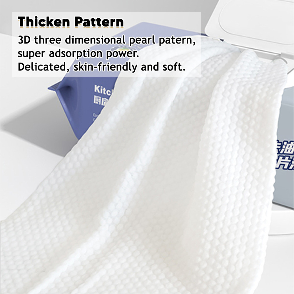 [80 PULLS/PACK] Borong365 Disposable Kitchen Wet Wipe Degreasing Lap ...