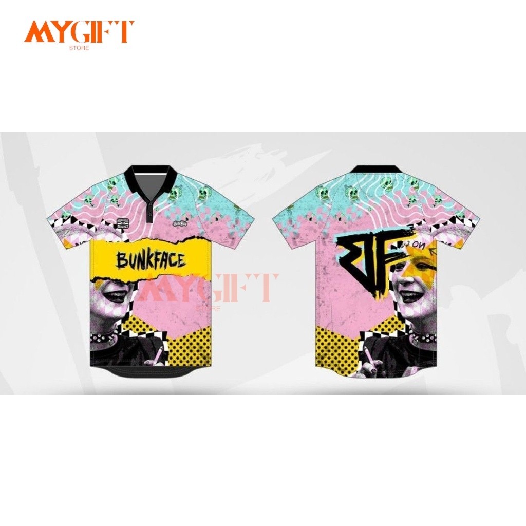 Homebois X Bunkface Jersey 2024 Baju Homebois Vespa Retro Collar ...