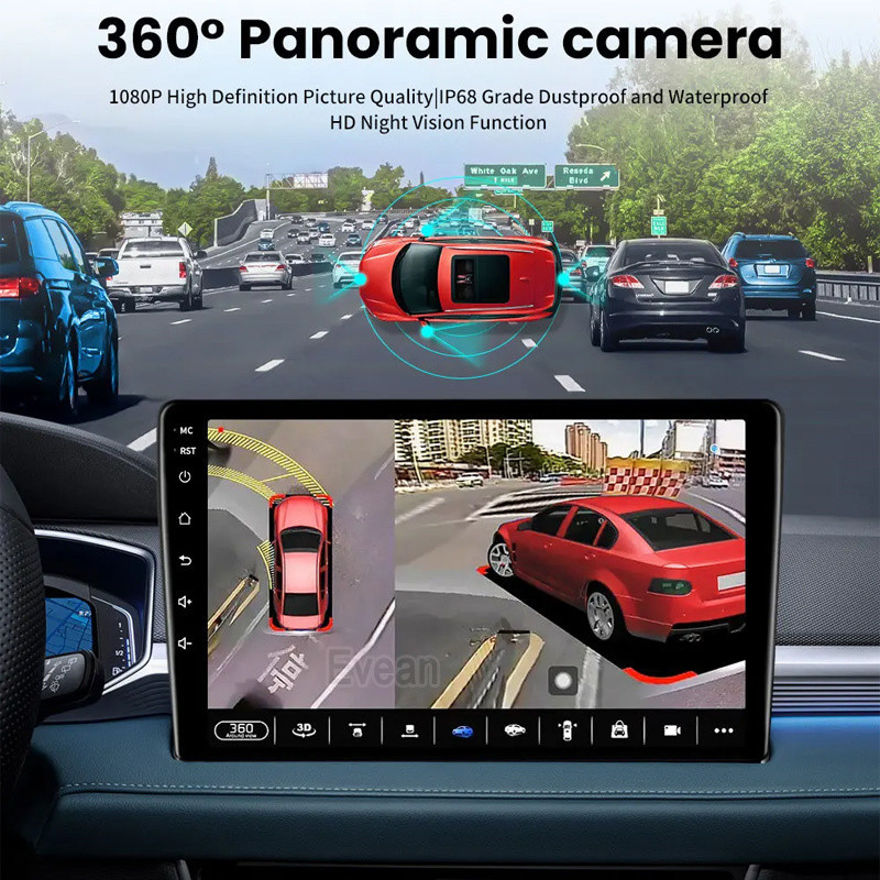 [Qled 1280*720P]Evean 9"/10.1" inch 8G 128G 8 Core Car Android Player ...