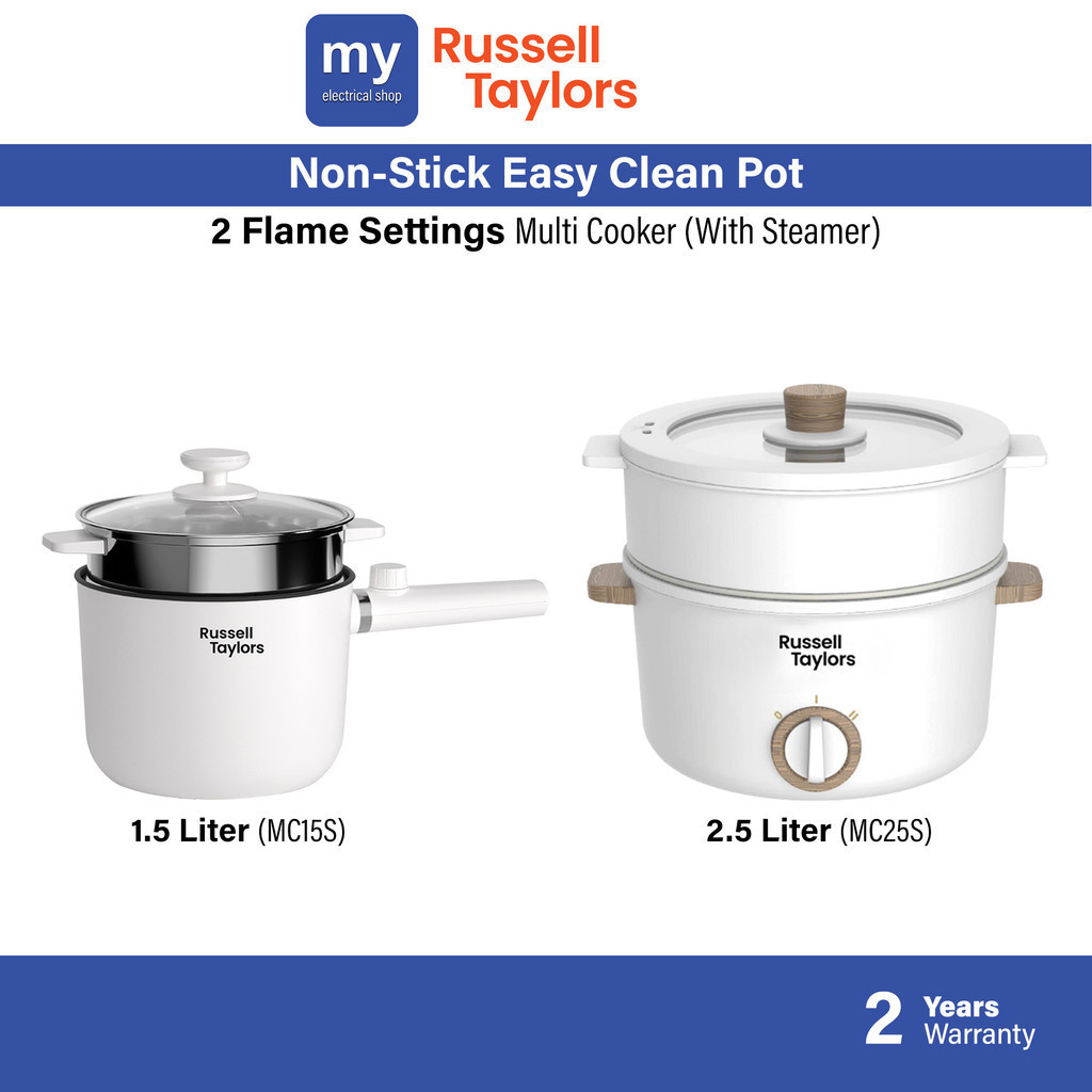 Russell Taylors Multi Cooker Steamer Hotpot Steam Soup Cooker Egg ...