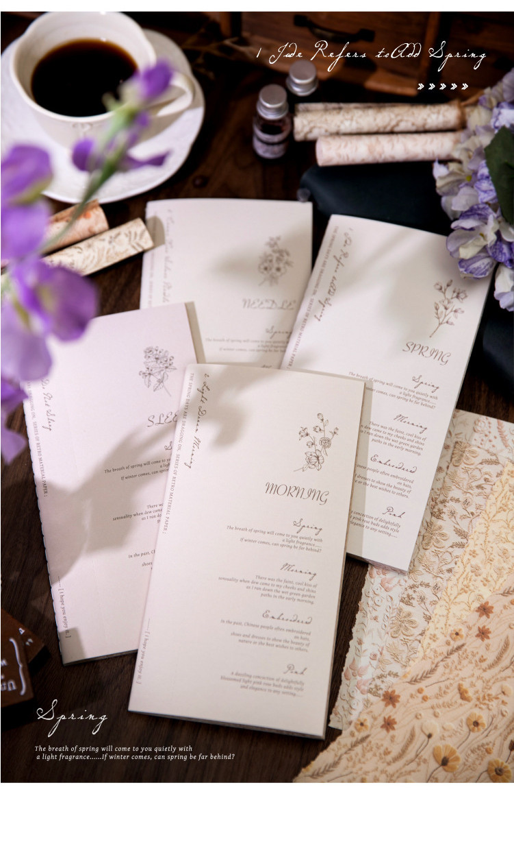 ENWEI 60 Pcs [Spring Day Is Delayed Series] Vintage Journal Material ...
