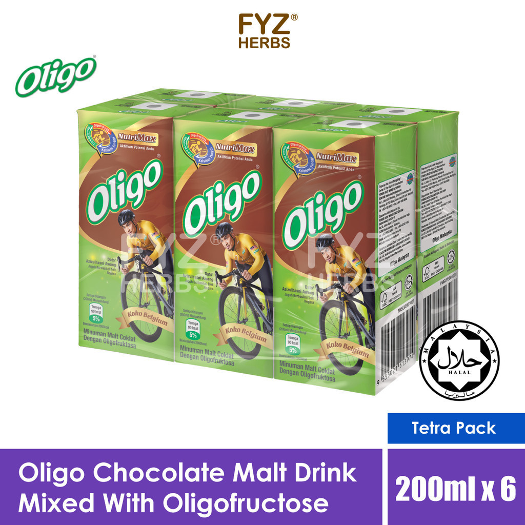 OLIGO CHOCO MALT CALCIUM 200ml (6 packs) Tetra Pack | Shopee Malaysia