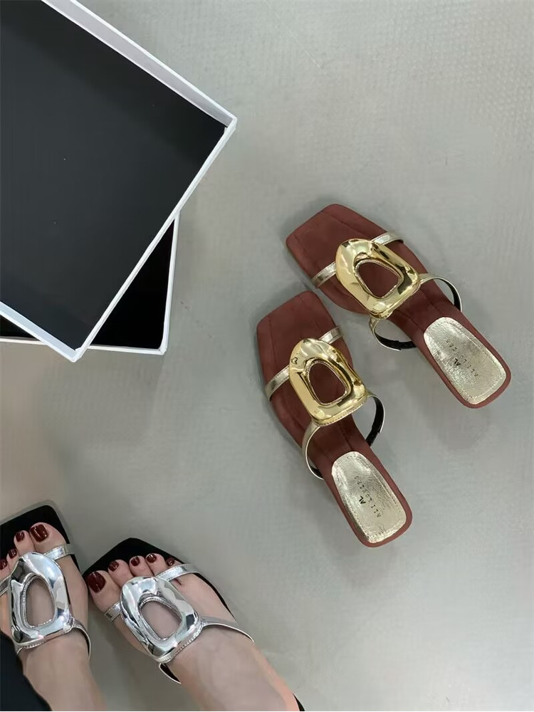 Square Toe Shaped Heel High Heels Women's Slip-On | Shopee Malaysia