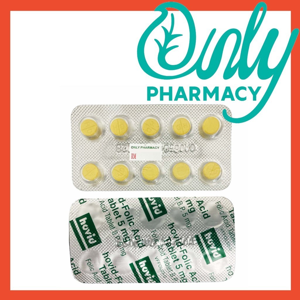 FOLIC ACID 5MG TABLETS HOVID10'S/strip | Shopee Malaysia