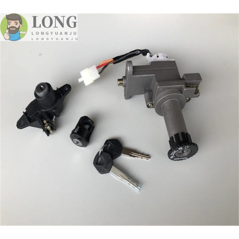 Motorcycle Complete Lock Ignition Key Switch Set Seat Lock For Chinese ...