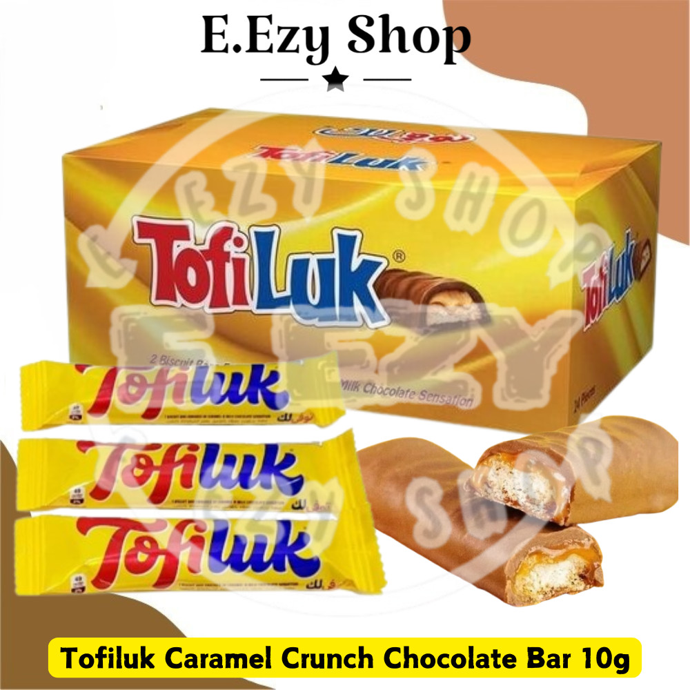 Tofiluk Caramel Crunch Chocolate Bar 10g (48pcs) Per Box | Shopee Malaysia