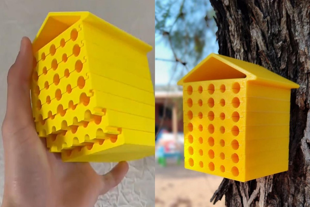 XPS Ladybug House for Trees Honeybee Nesting Site 3d Printed Bee Hive ...