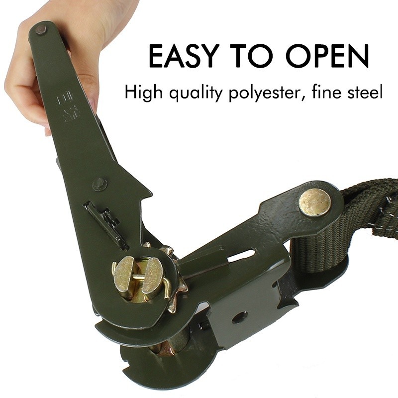 5/10Ton Heavy Duty Belt Set Ratchet Tie Down Cargo Strap Buckle Tie ...