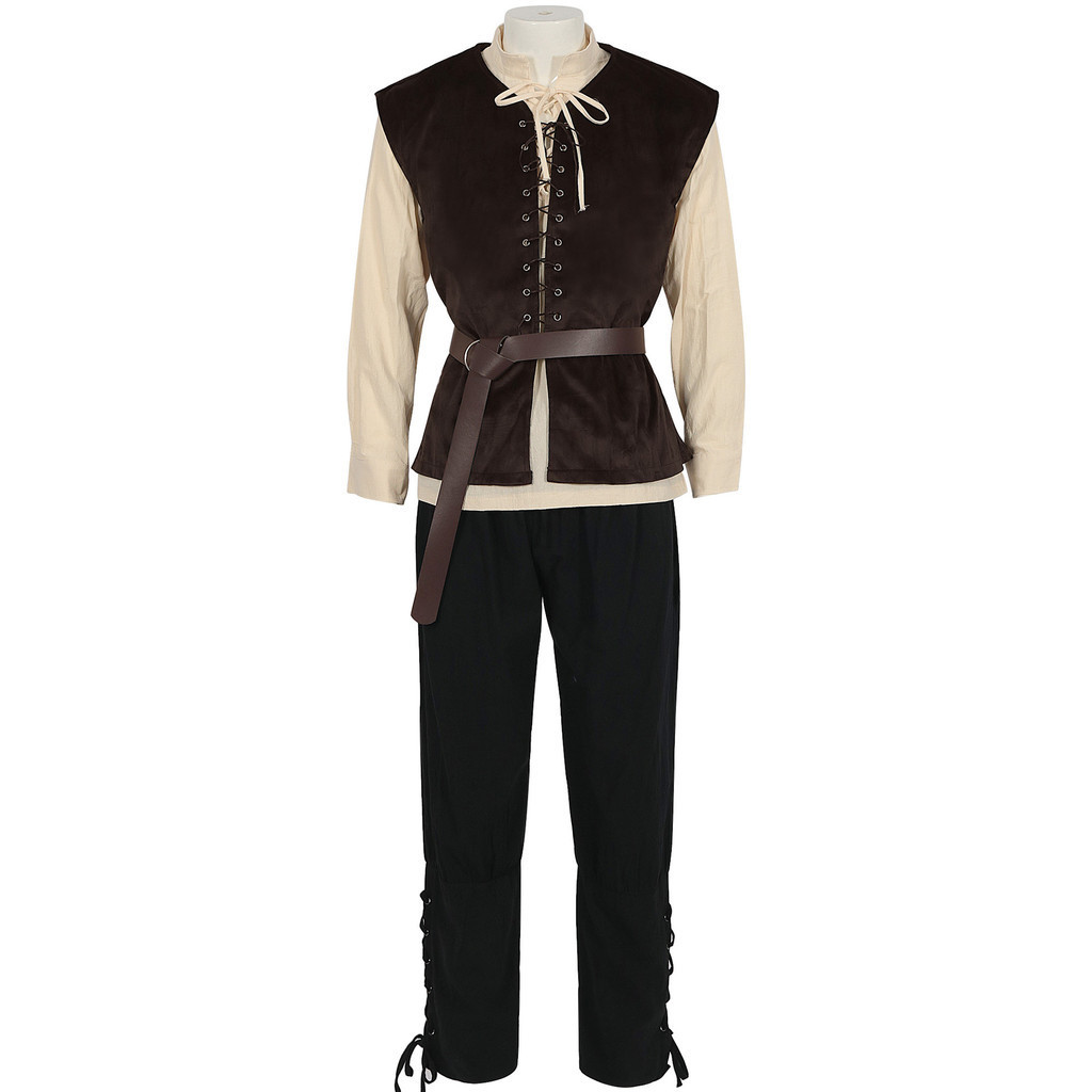 Men Medieval Costume Middle Ages European Poor Cosplay Costume | Shopee ...