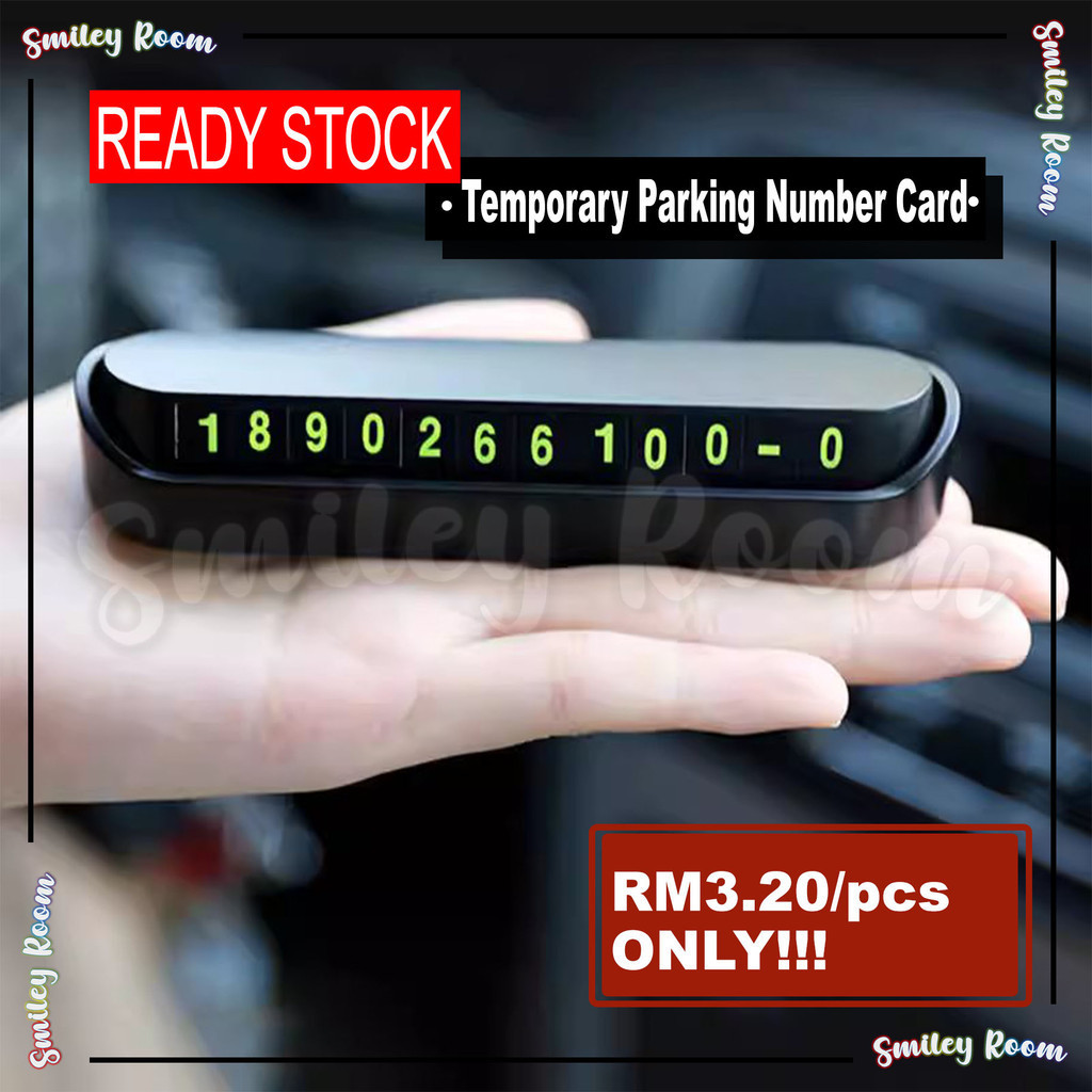 [Ready Stock] Temporary Parking Number Card / 临时停车号码牌 / Plat Nombor ...