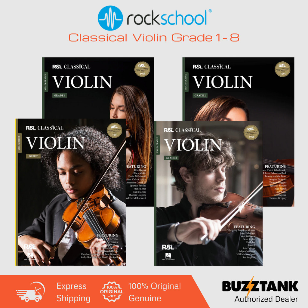 RSL Rockschool Classical Violin (2021 - 2027) Debut Grade 1 2 3 4 5 6 7 8 | Shopee Malaysia