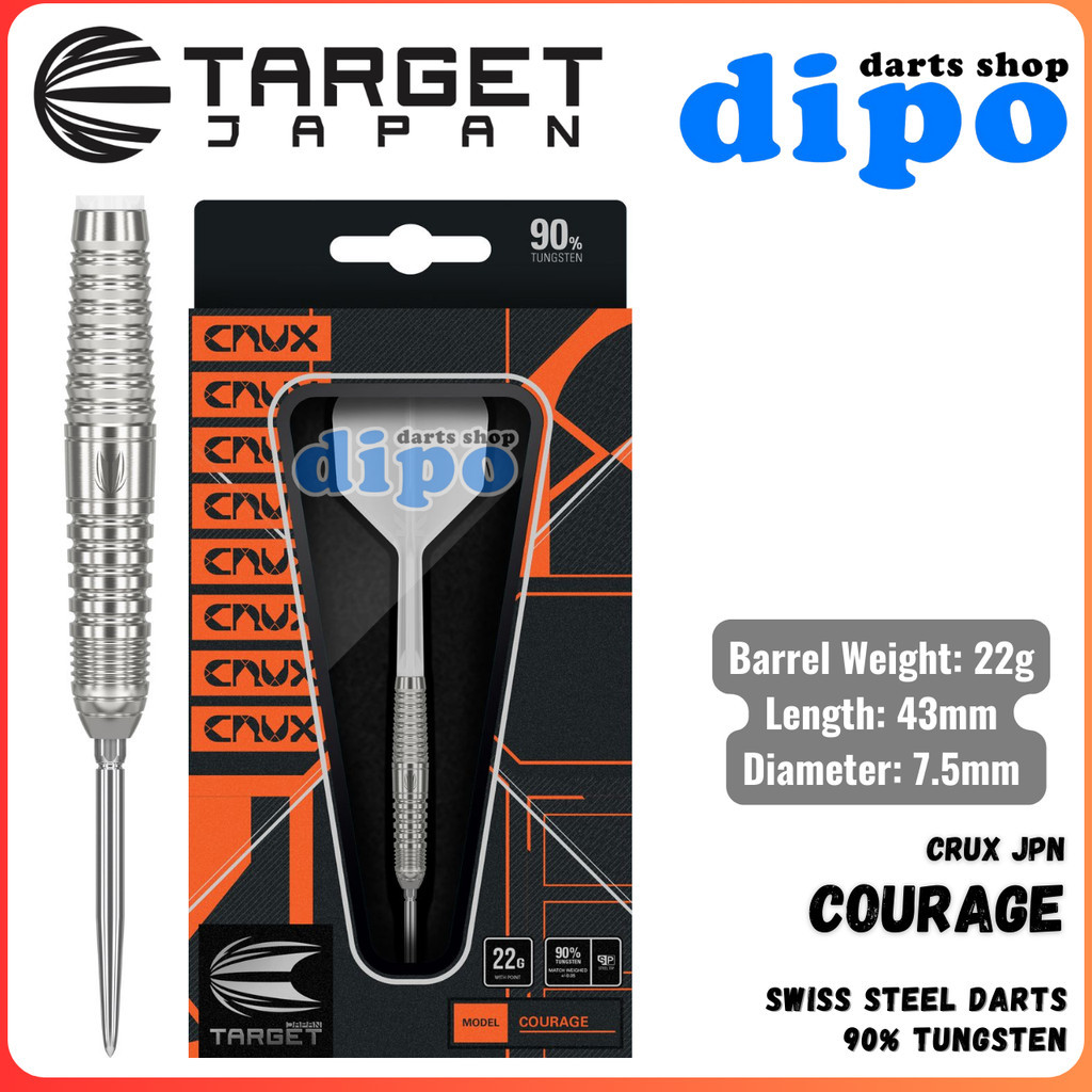 TARGET CRUX JPN COURAGE (90% Tungsten) - TARGET Swiss Steel Darts ...