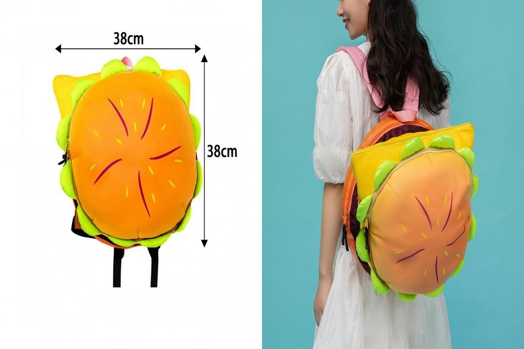 Pinangay Hamburger Backpack Fun Food-themed Backpack Cheeseburger ...