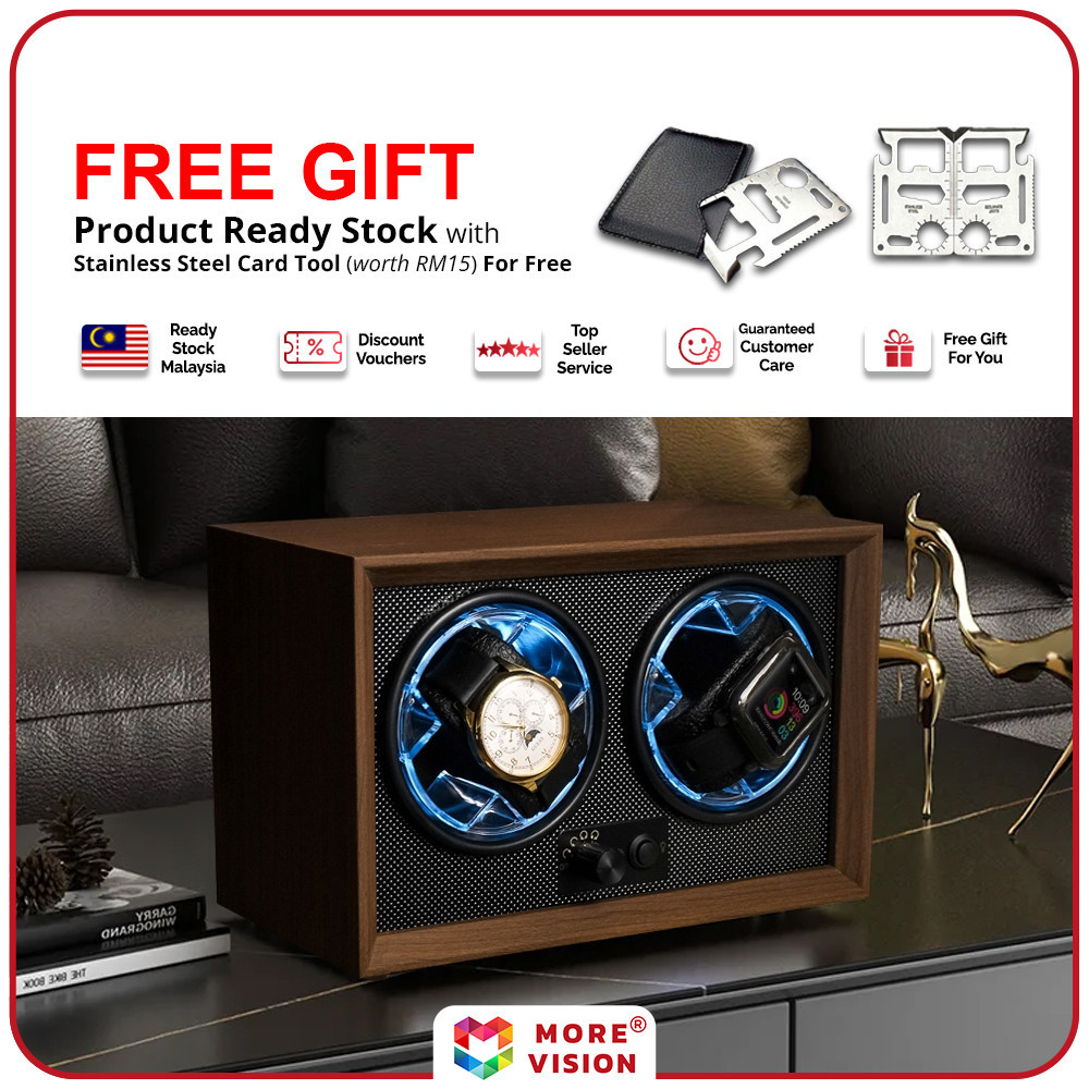 Watch Winder Box for Automatic Watches Double Winders Quiet Japanese ...