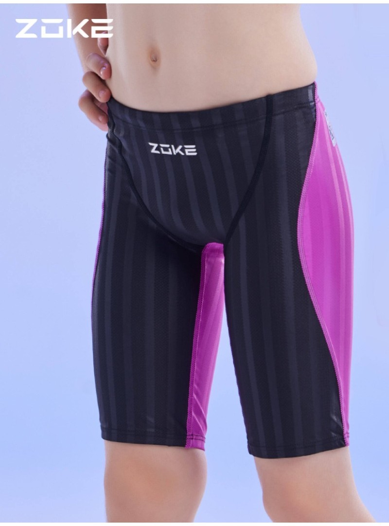 Zoke Swimming Trunks Fina Approved Boys Jammer Athletic Professional Training Swimwear Teenage ...