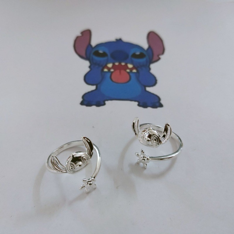 Stitch Ring Girl's New Instagram Stitch Couple Ring, Best Friend, Cute ...
