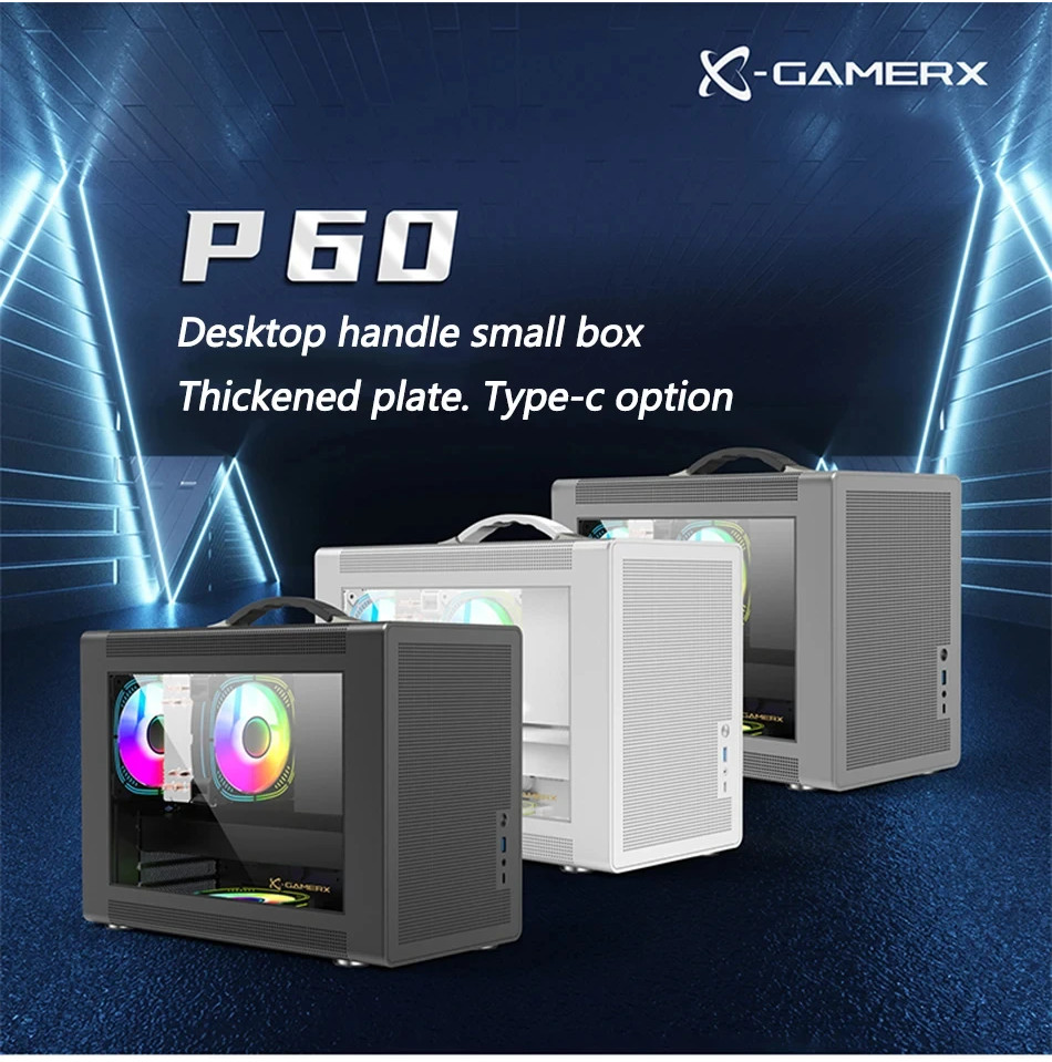 GAMER X P60 MATX CASING - BLACK/WHITE | Shopee Malaysia