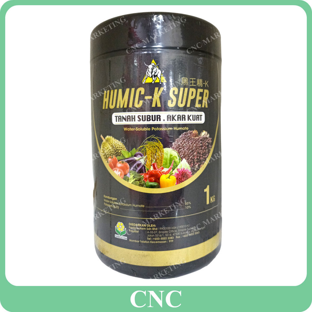1KG Humic-K Super Humic Acid Asid Agen Penaiki pH Tanah Farmcochem Baja ...
