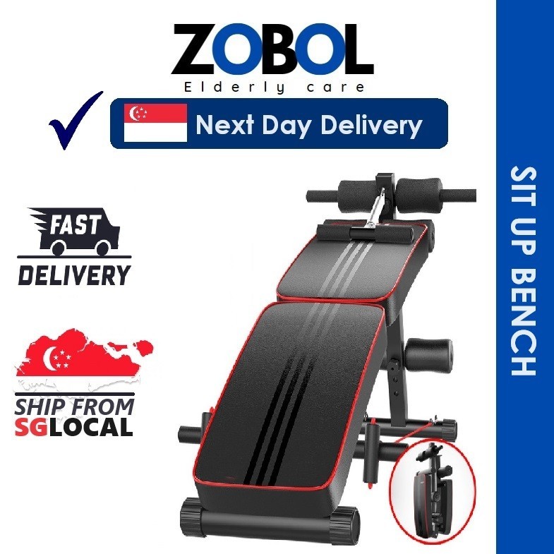 Fitness Gym Foldable Sit Push Ups Supine Board Bench Chair Six Pack ABS ...