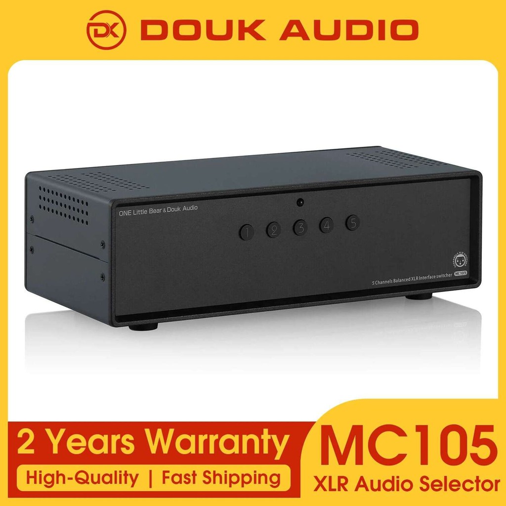 Douk Audio MC105 5-way XLR Selector Box Audio Switcher Splitter for ...