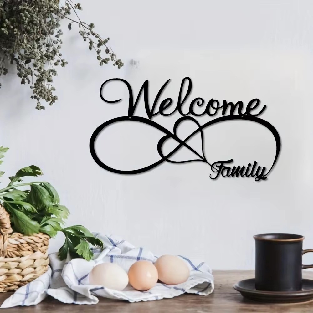 Rustic Metal Welcome Sign – Perfect Wall Decoration for Your Farmhouse ...