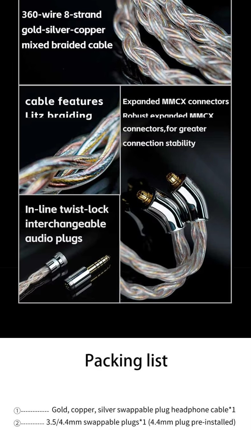 FiiO FX17 In-Ear Monitors: 8EST+1DD+4BA Tribrid Technology HiFi Stereo ...