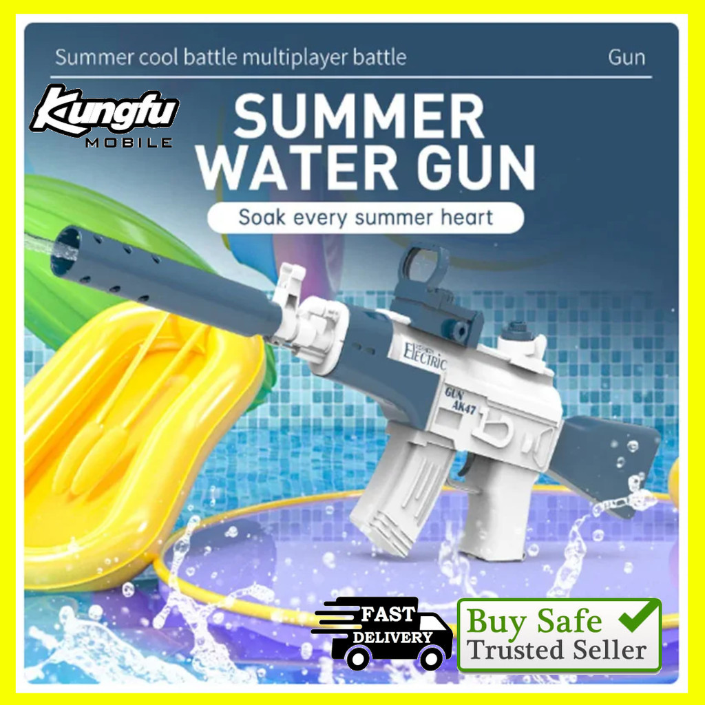 KungFu Summer Pool Toys Water Gun Electric Water Gun Rechargeable ...
