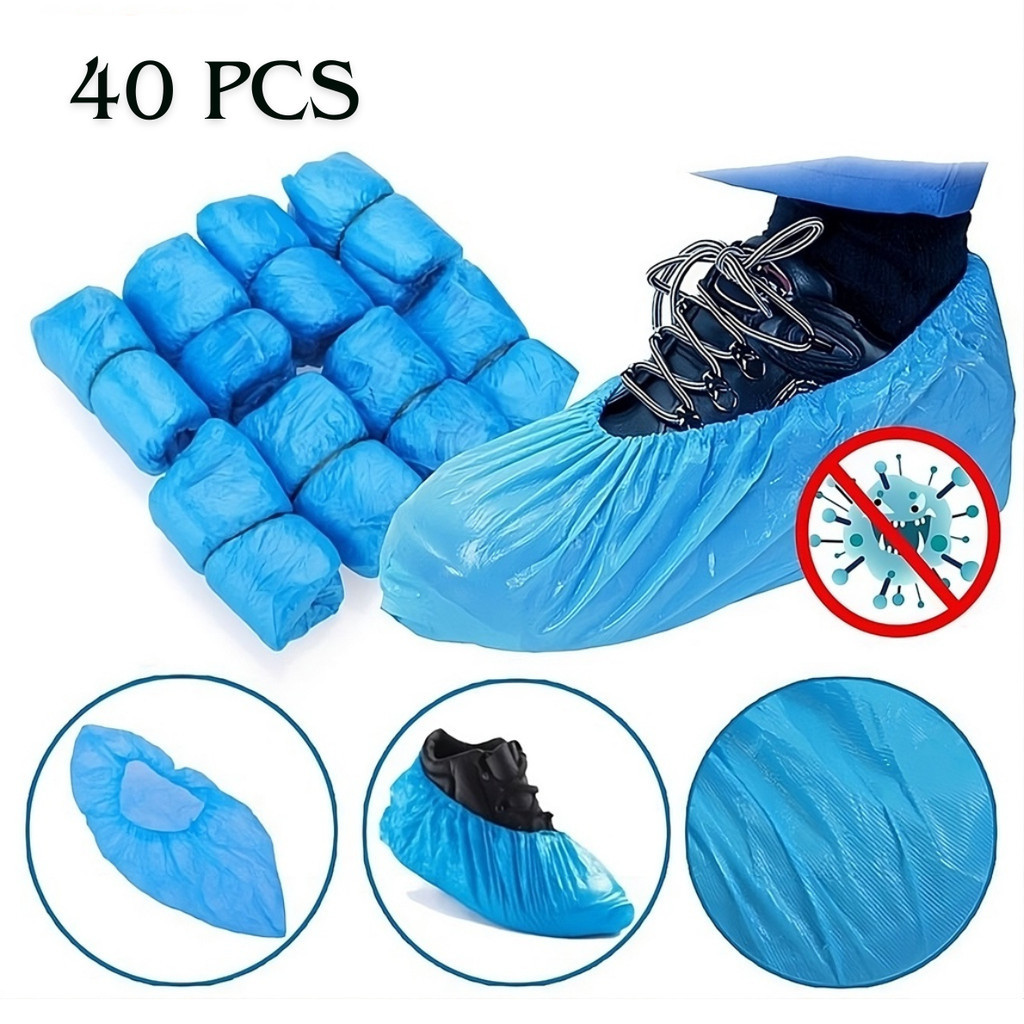 40 pcs Waterpin Rainproof Foot Overshoes Disposablroof Rae Raincoat ...
