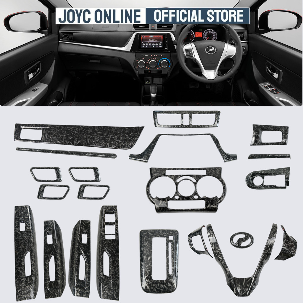 Perodua Bezza 2019 - 2025 interior Forged Carbon cover dashboard casing ...