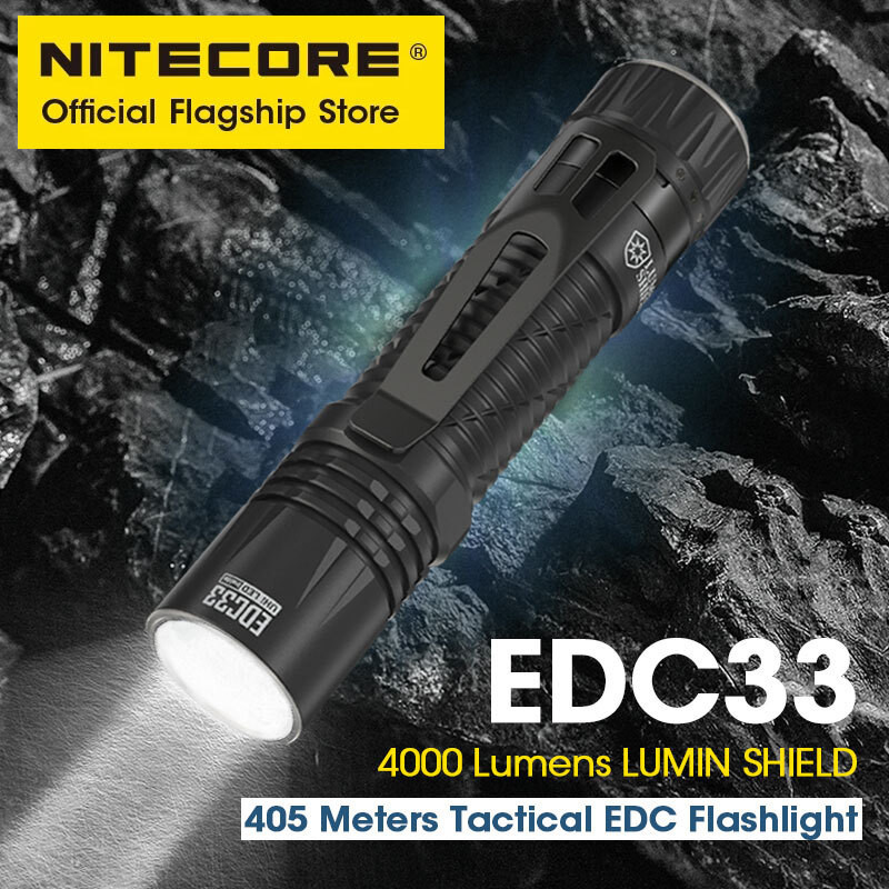 EDC33 NITECORE EDC Tactical Flashlight USB-C Rechargeable Torch Light 450 Meter UHi 20 Max,Built ...
