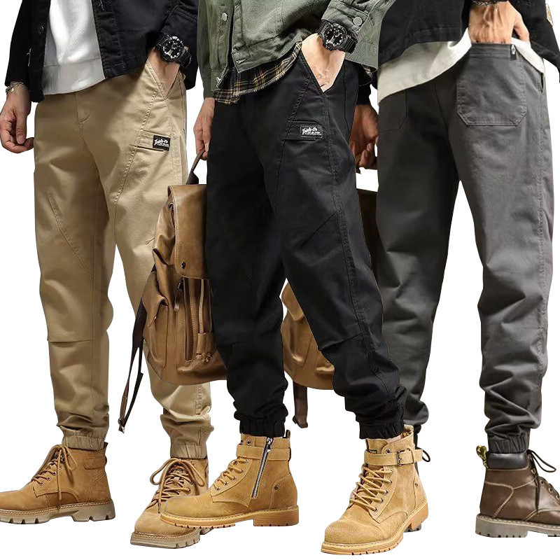 jogger khakis pants seluar slack lelaki long pants men slim fit cargo ...