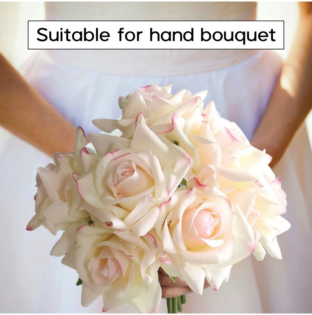 Artificial Rose Flower Real Touch Roses Bouquet Fake Flower Gubahan ...