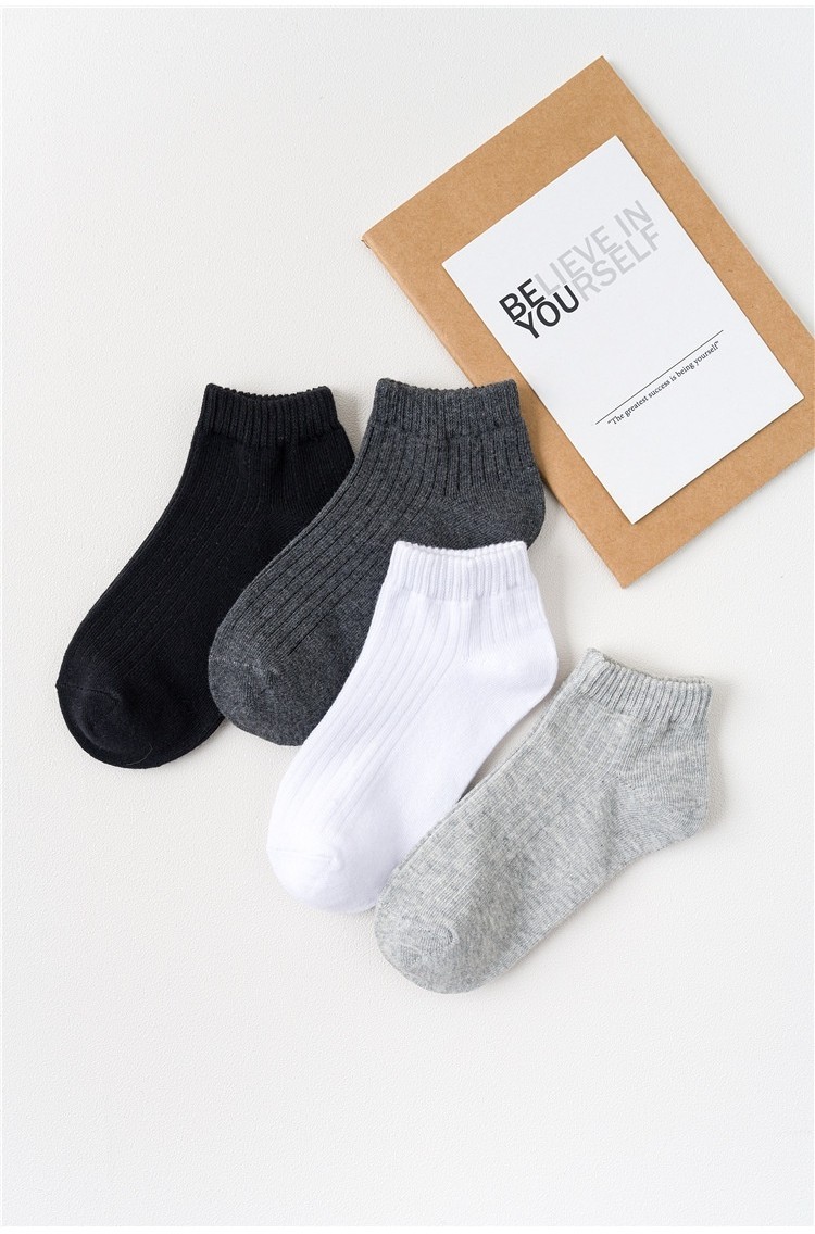 Cotton Children Socks Boys Socks Shallow Mouth Student Socks Boys Girls ...