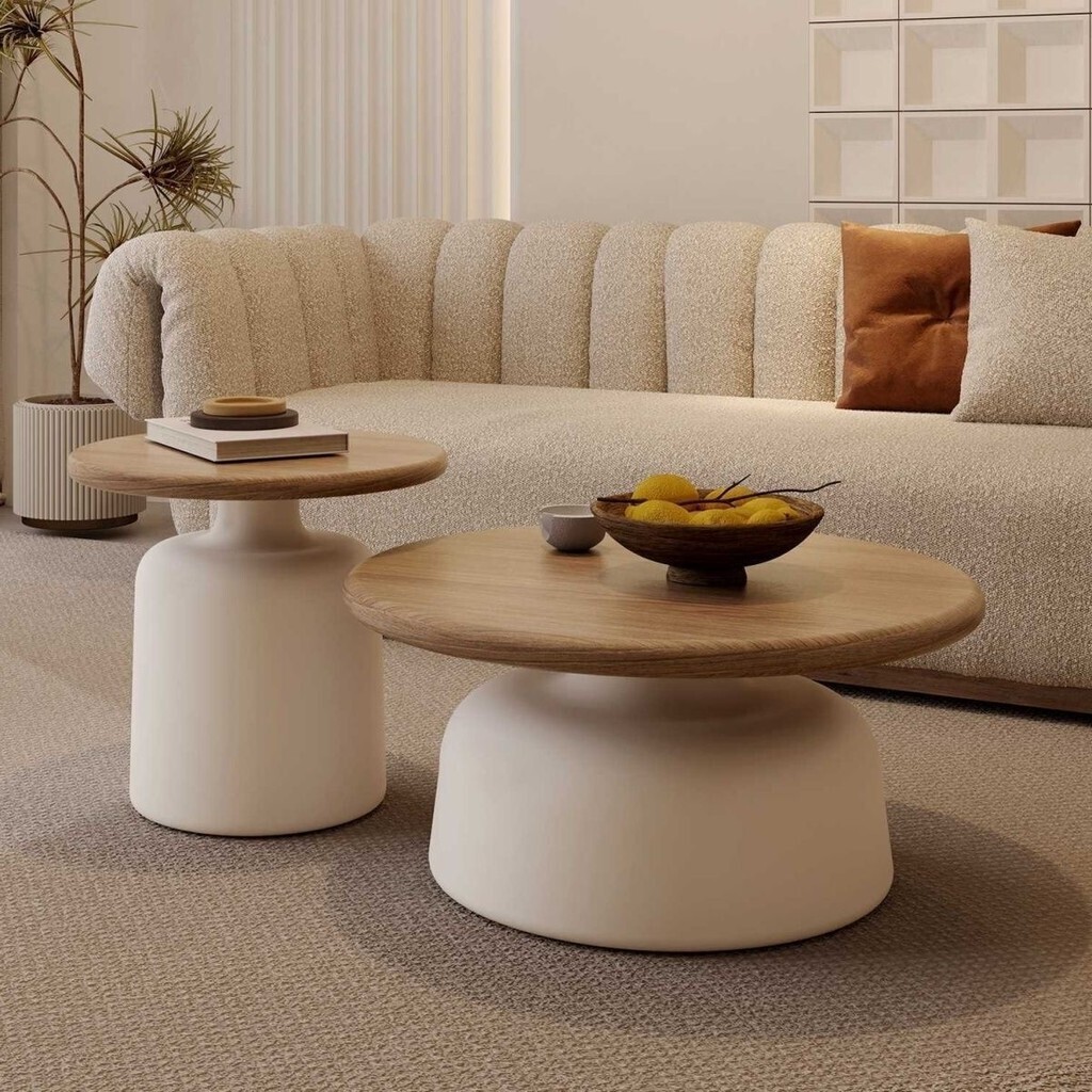 Solid Wood Coffee Home Living Room Combination Tea Modern Simple Side ...