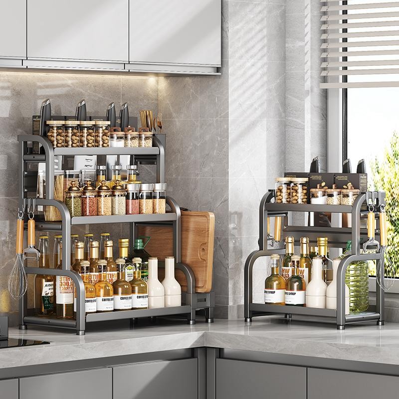 Kitchen Rack Kitchen Organizer Rak Rempah Spice Rack Coating Steel ...